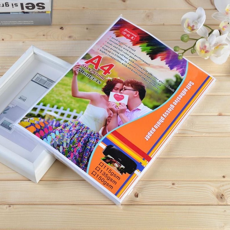 Crease Proof 90gsm Glossy Printer Sticker Paper Crease Proof 90gsm Glossy Printer Sticker Paper